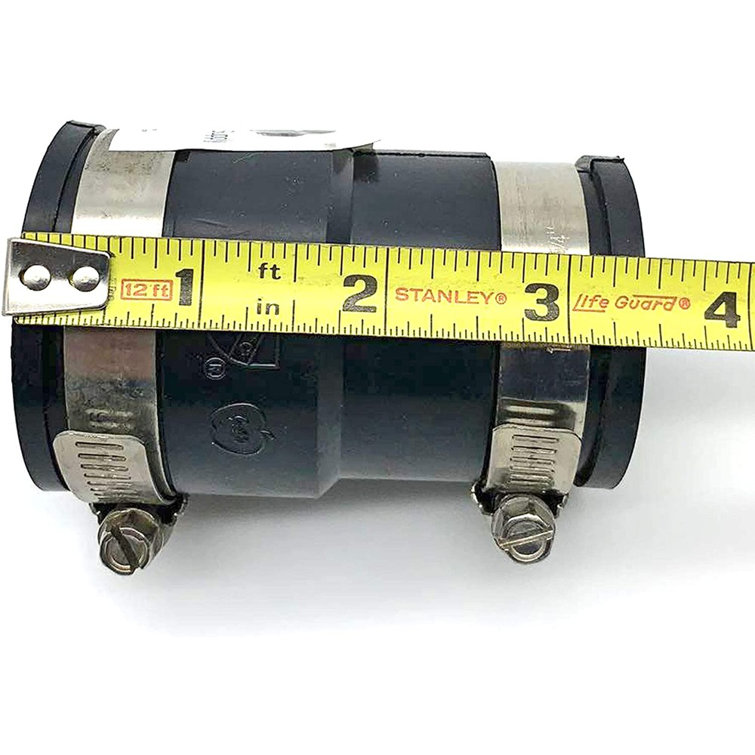 Avalon Rubber Flex Coupling Unparallel 1-1/2” X 1-1/4”, Black | Wayfair